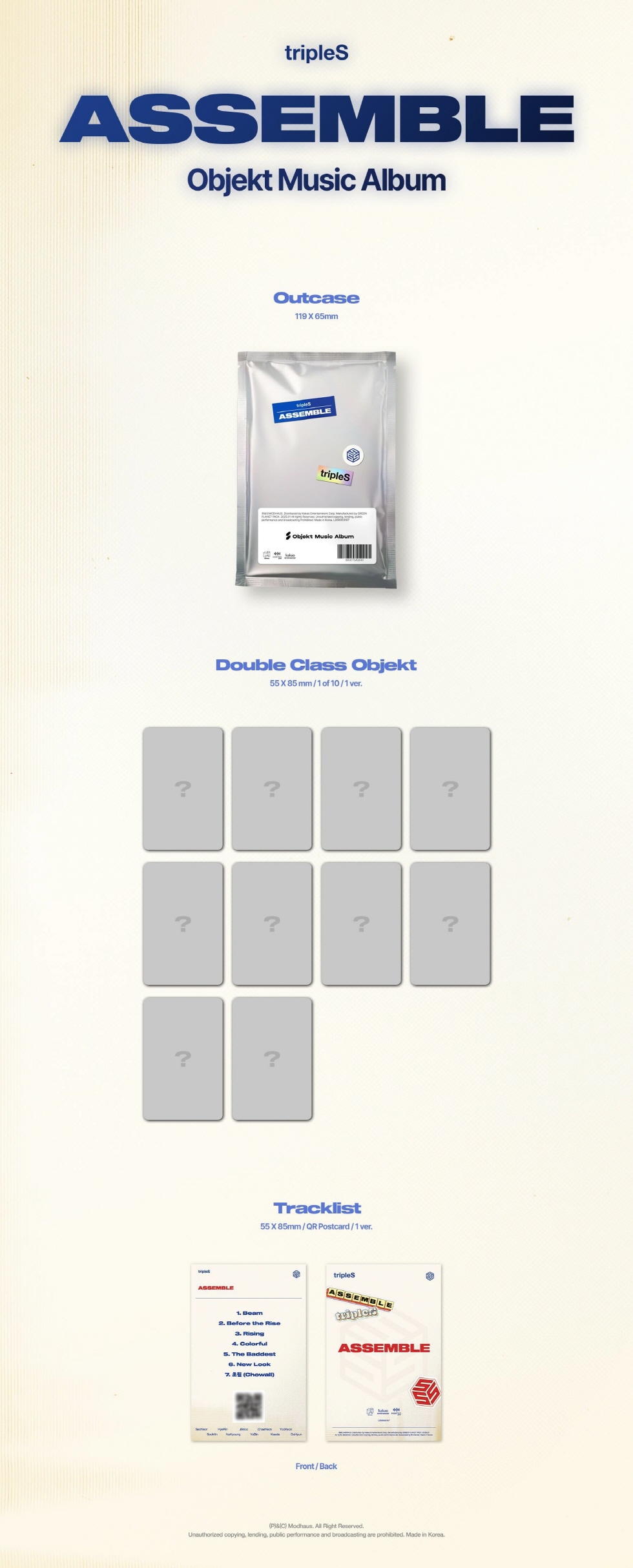 TRIPLES – MINI ALBUM [ASSEMBLE] (OBJEKT MUSIC ALBUM) - Shimshop B2B