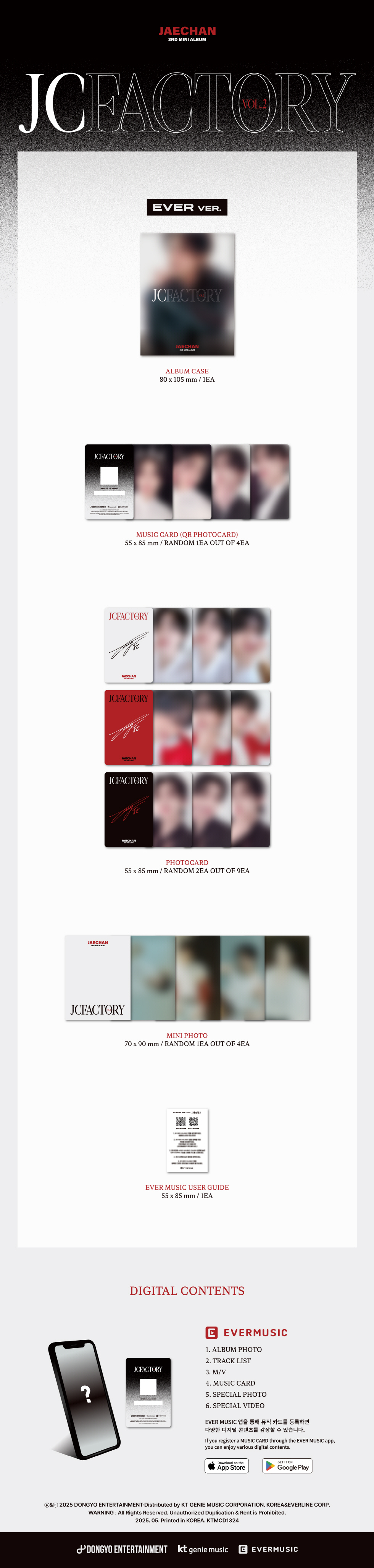 JAECHAN – 2ND MINI ALBUM [JCFACTORY_VOL.2] (EVER VER.) - Shimshop B2B