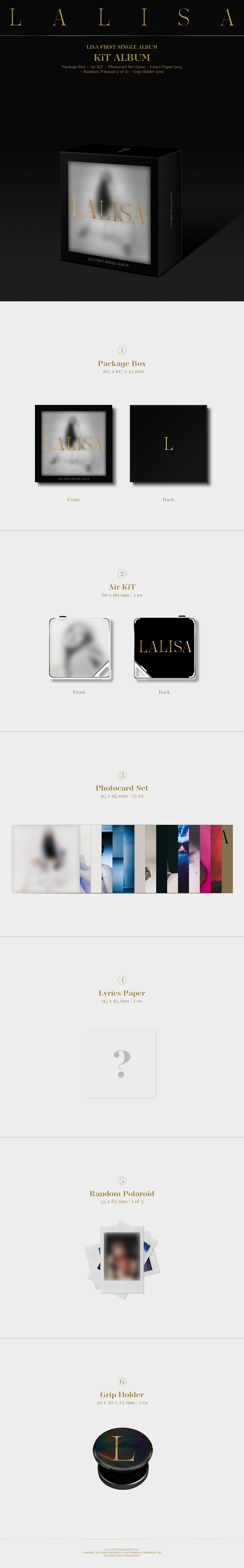 LISA – LISA FIRST SINGLE ALBUM LALISA KIT ALBUM - Shimshop B2B