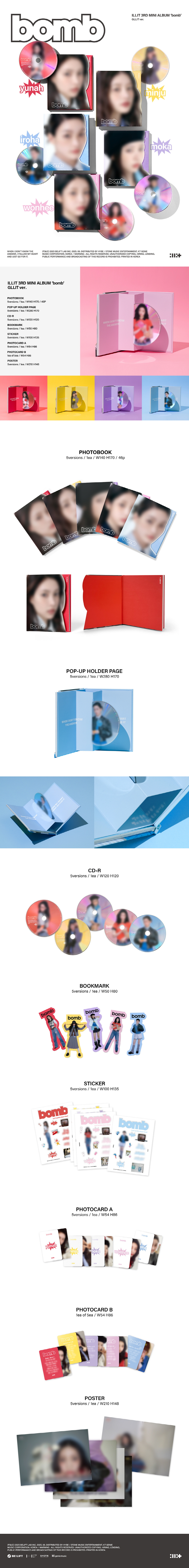 ILLIT – 3RD MINI ALBUM [BOMB] (GLLIT VER.) - Shimshop B2B